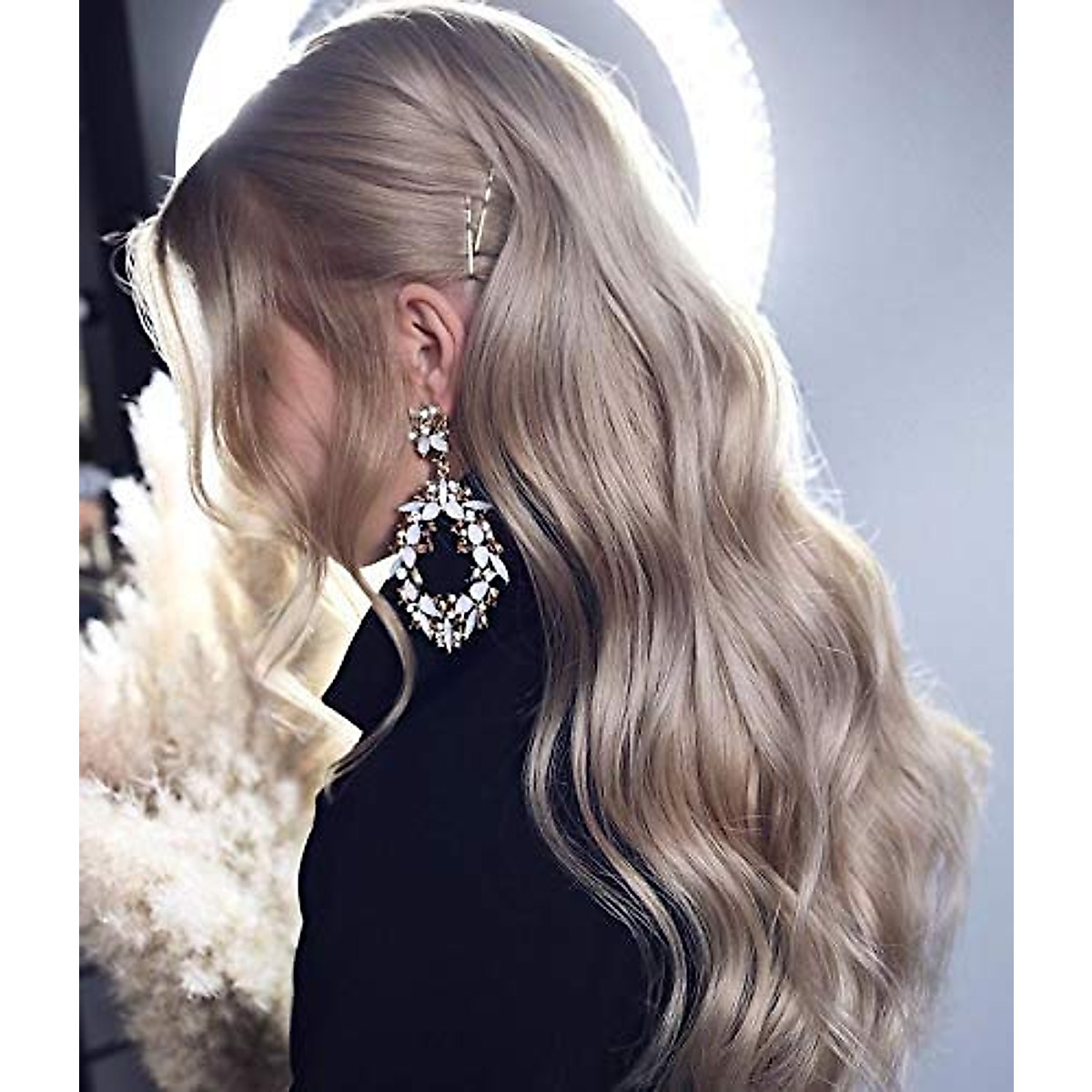 3 Barrel Hair Curling Iron Wand Temperature Adjustable 25mm Hair Waver（Pink）