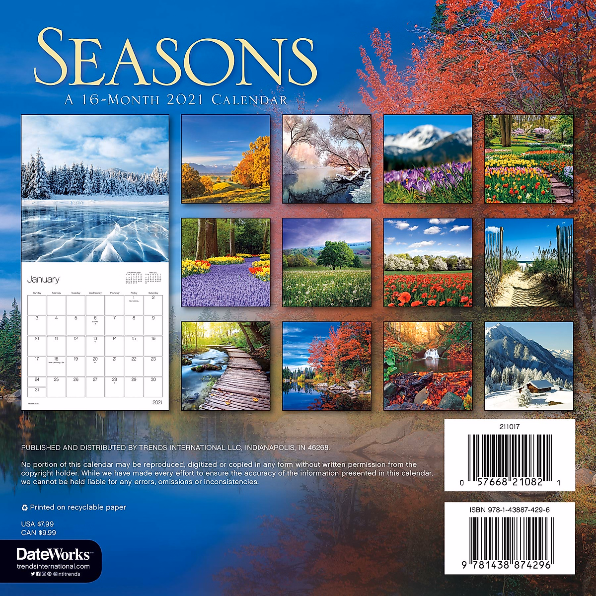 2021 Seasons Mini - 7" x 7" Calendar