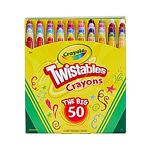 Crayola Mini Twistables Crayons Coloring Kit (50 Count), Toddler Crayons, Coloring Supplies, Gifts for Kids Ages 3+
