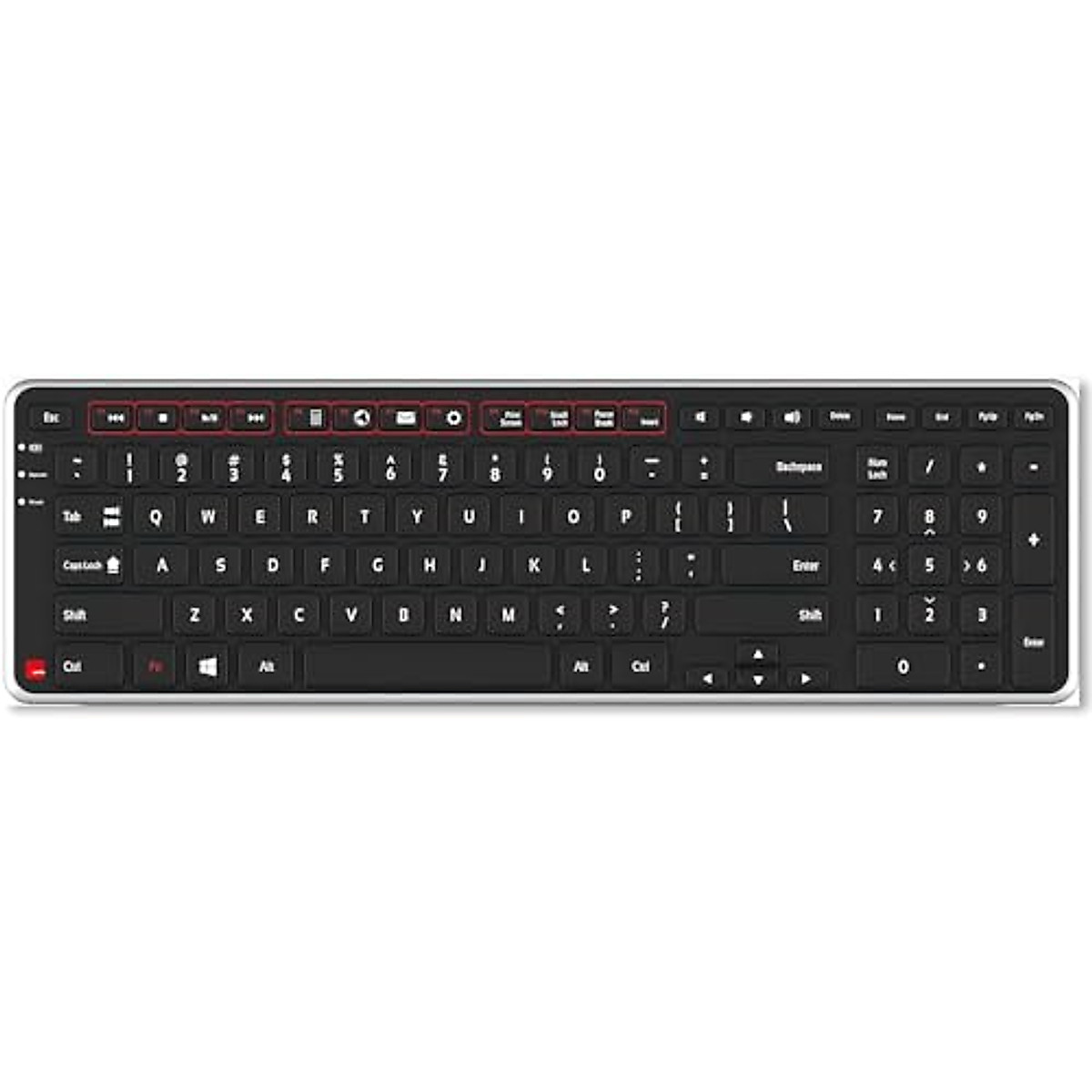 Contour Design Balance Keyboard – Wired, Ergonomic Design - Compact Size, Adjustable Tilt to Support Wrist Strain, Plug & Play PC/Mac