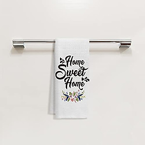 Home Sweet Home Flowers Tea Towel Kitchen Towels Dishcloths Hand Towels,Housewarming Towels Kitchen Towels Dish Towels Hand Towels,Gifts for New House New Apartment Women Men Families