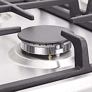 Gas Cooktop 30 Inch 5 Burners Gas Stove Gas Hob Stovetop Stainless Steel Cooktop Cast Iron Grates, Silver (30x 19.7x 4.5 inches)