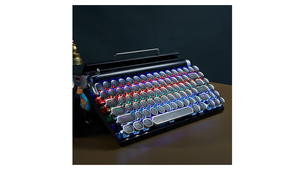 7KEYS Wireless Typewriter Keyboard with Bluetooth Retro Style
