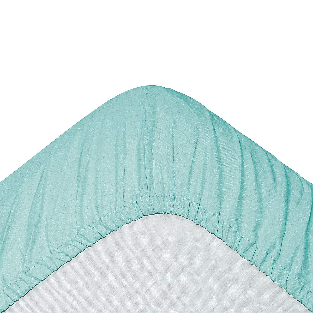 THE BASIC LIVING Extra Soft Microfiber Standard Crib Sheet, Breathable Cool Toddler Mattress Fitted Sheet, 28 x 52 inches Baby Sheet for Boys Girls, Aqua Splash