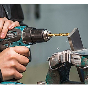 LudoPam 3/32" inch Cobalt Steel Twist Drill Bit Set M35 Jobber Length,Straight Shank, Extremely Heat Resistant, Suitable for Drilling in Stainless Steel and Iron,Pack of 10