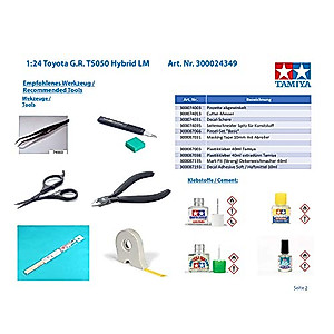 Tamiya 24349 1/24 Toyota Gazoo Racing TS050 Plastic Model Kit