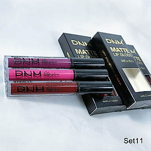 AMY'S DIARY 3Pcs Dark Red Purple Matte Liquid Lipstick Sets, Matte Lipstick Lip Stain Long Lasting 24 Waterproof Lip Gloss Gift Set Matt Lipsticks Set for Women Lippies (Set01)