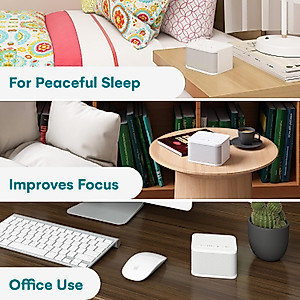 White Noise Sleep Sound Machine for Adults | Sound Machines for Sleeping | Portable White Noise Machine for Office Privacy | Travel Sound Machine Baby | Plug in Or Battery Operated Brown Noise Maker