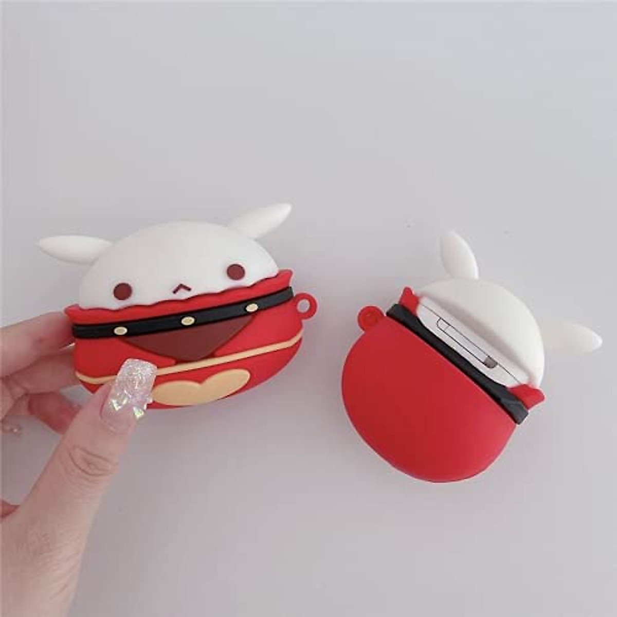 HENJI Case for Airpods 2&1, Cute Cartoon Knights of Favonius Klee Earphone Cases for Airpods 1 2, Hot Game Cover with Hook for Girls Kids Women Men (Jumpy Dumpty)