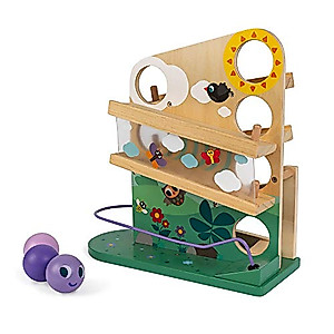 Janod Wooden Caterpillar Ball Track - Ages 12+ Months - J08055