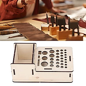 Leather Tools Storage Box Leathers Craft Rack Stand Punch Tool Organizer for DIY Stamping Punching Tools Holder