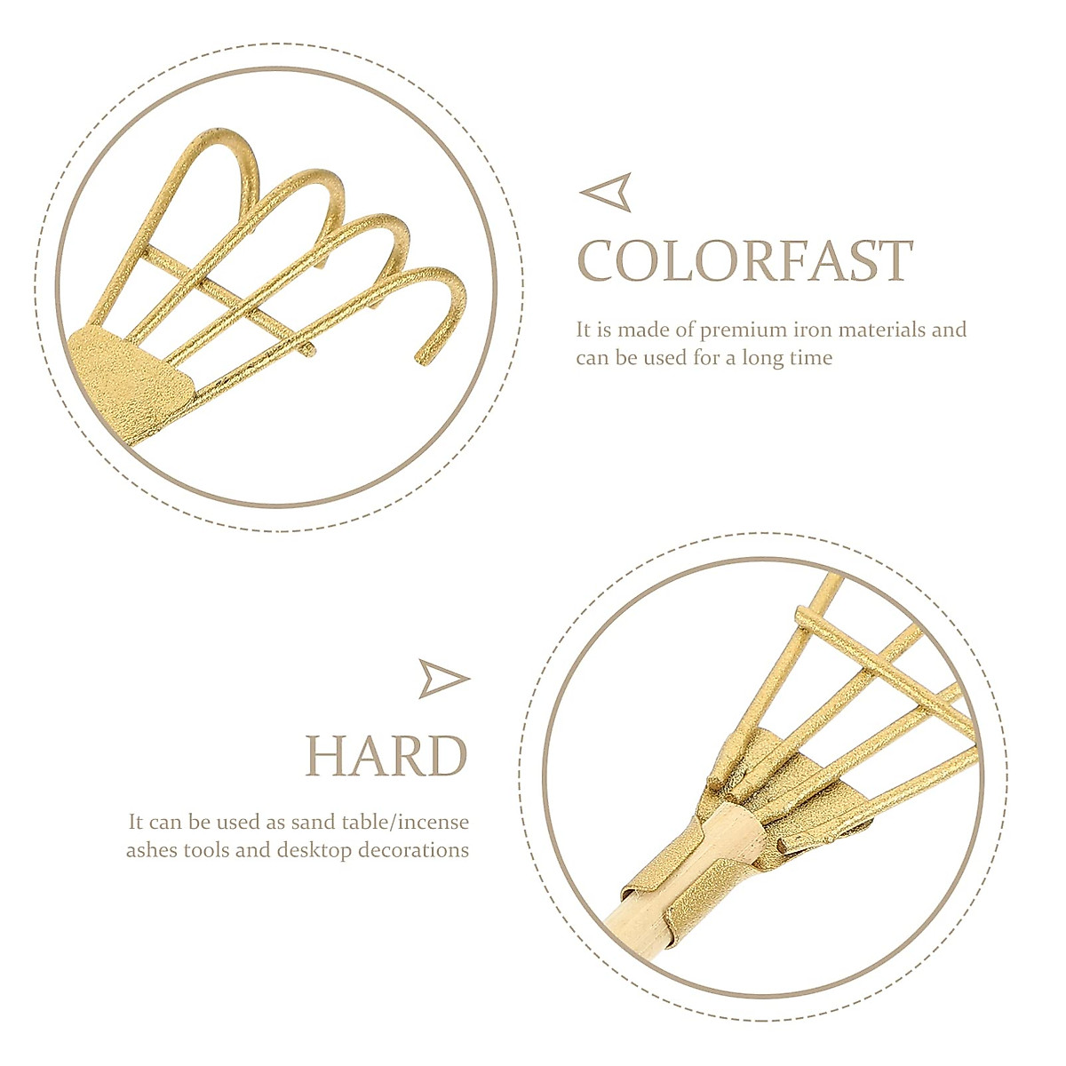 5pcs Incense Gray Iron Rake Bonsai Digging Rake Small Ashes Rakes Small Gardening Tools Tine Desktop Rake Iron Small Rakes Small Garden Rake Small Iron Rakes Rake for Transplanting