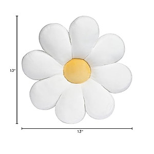 Lambs & Ivy Sweet Daisy White Flower Decorative Pillow Plush Stuffed Toy