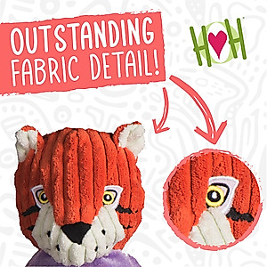 HuggleHounds Knottie Plush Dog Toy - Dog Stuffed Animal Toy, Puppy Toys, Squeaky Dog Toy for Small, Medium & Large Dogs, Durable Plush to Keep Busy, Officially Licensed - LSU Mike The Tiger, Large