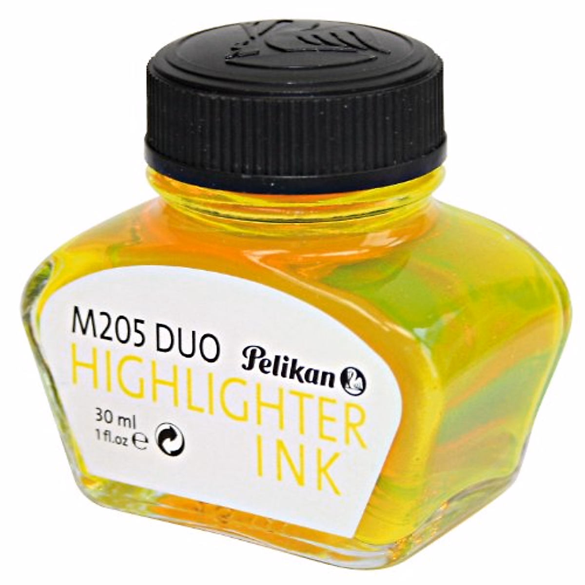 Pelikan 4001 Bottled Ink for Fountain Pens, For Pelikan M205 Classic Duo Highlighter Pen, Fluorescent Yellow, 30ml, 1 Each (344879)