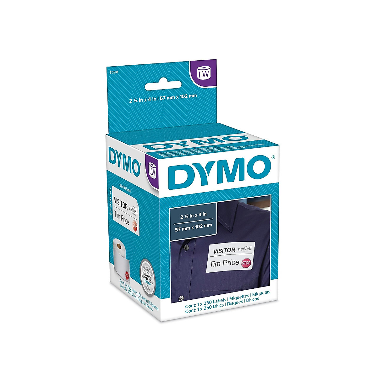 DYMO - DYM30911 - Visitor Management Time-Expiring Name Badges