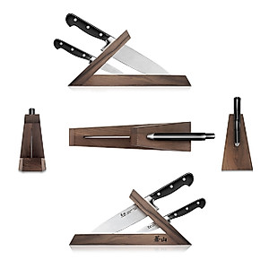 Cangshan TV2 Series 1021585 Swedish 14C28N Steel Forged 3-Piece TAI Knife Block Set, Walnut