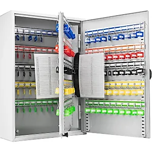 Barska Adjustable Key Cabinet Lock Box with Colorful Key Tag Labels - 200 Position - RFID Lock