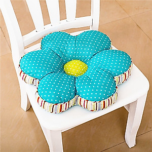 ABREEZE Girls Pillows Flower Pillows Decorative Throw Pillow Indoor Outdoor Flower Shaped Chair Cushion Seat Pad Floor Cushion Pillow 16x16inches Polka Dot