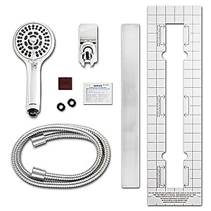 Water Pik Chrome Five settings Showerhead With Slide Bar 2.5 gpm