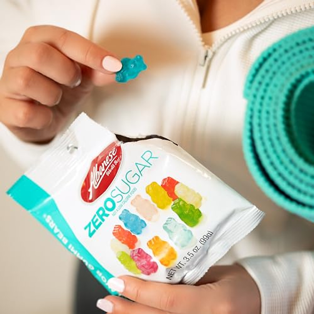 Albanese World's Best Zero Sugar Candy, 12 Flavor Gummi Bears, 3.5 Ounce (Pack of 12), Packaging May Vary