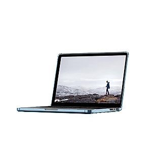 [U] by UAG Designed for MacBook Pro 14" Case 2021-2023 A2918 A2992 M3/M3 Pro/Max, M2 Pro/Max, M1 Pro/Max Slim Impact Resistant Touch ID Military Dropproof Lucent Laptop Cover, Transparent Cerulean