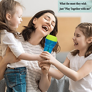 Lolakee Echo Mic for Kids Lightweight Music Singing Toys Speech Therapy Feedback Toy, Fun Supplies for Birthday, Picnic, BBQ, Holiday Party(No Battery Needed) (Bule)