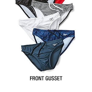 Speedo Men's Swimsuit Brief Powerflex Eco Solar, US Red, 32