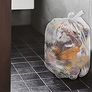 Tebery 200 Counts 4 Gallon Clear Small Garbage Bags Trash Bags, Wastebasket Bin Liners for Bathroom Bedroom Office Trash Can, 4 Rolls