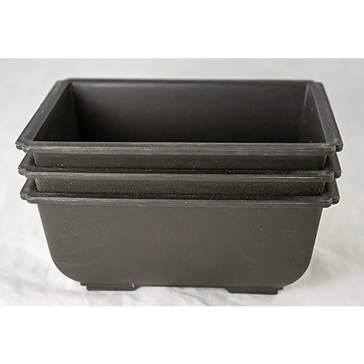 3 Rectangular Plastic Bonsai Training Pot, Cactus & Succulent Planter - 5.75 x 4.25 x 2.5