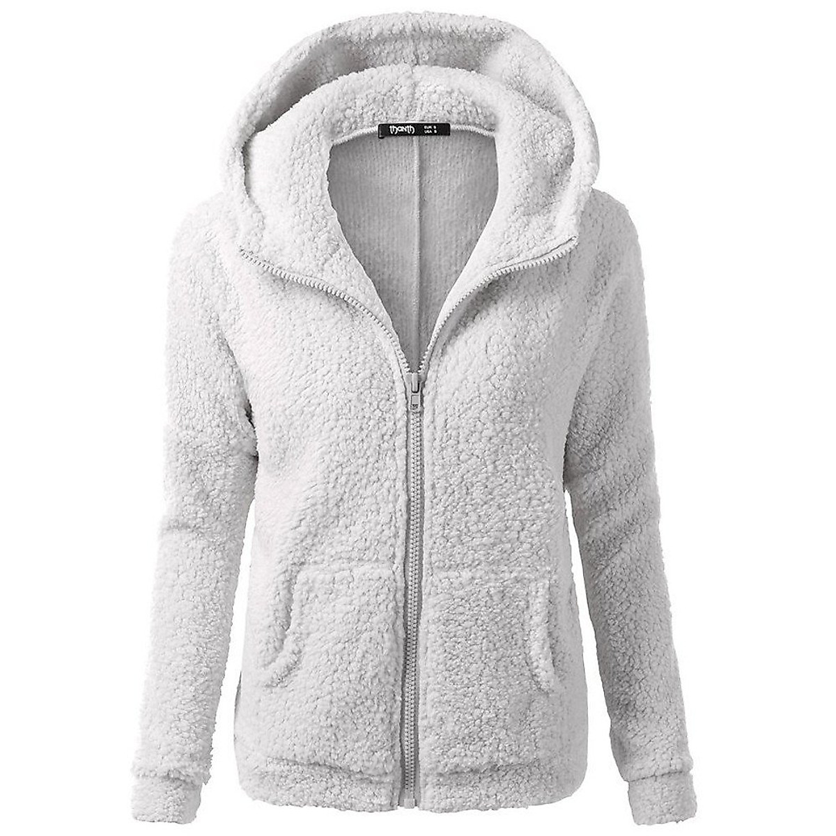 JMMSlmax Winter Warm Fleece Coats Jackets for Women Plus Size Hooded Full Zip Long Sleeve Casual Fuzzy Hooded Coats Outwear