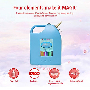 Portable Electric Balloon Inflator Electric Balloon Pump Rechargeable Twisting Modeling Balloon Pump Electric Balloon Pump Air Balloon Blower for Birthday/Party/Decoration (Blue)