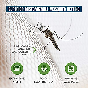 MEKKAPRO Large Mosquito Bug Screen Netting, 10ft x 10ft, Garden Netting for Vegetables, Flowers, Fruits, Plants Barrier Insect Bird