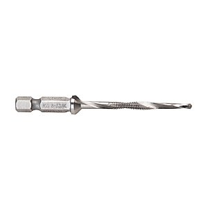 Greenlee DTAP8-32 Combination Drill, Tap, and Deburr Bit with Quick Change Hex, 8-32 NC