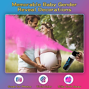 Gender Reveal Fire Extinguisher 2 Pack, Gender Reveal Decor, Baby Girl Reveal Party Ideas 100% Biodegragable for Gender Reveal Decorations（Pink）