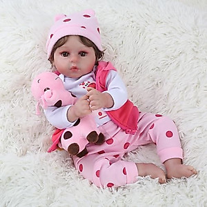 Reborn Realistic Newborn Baby Dolls, 18 inch Silicone Real Toddler Girl Lifelike