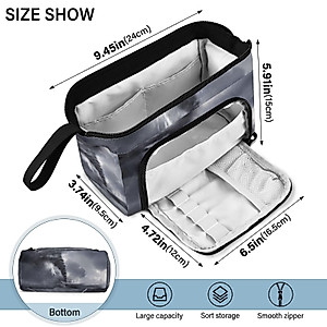 Yasala Pencil Case Tornado Pen Pouch Holder Art Kits Storage Bag Cosmetic Organizer Carrying Case for Office Supplies Travel Bag for Makeup Large Stationary Bag with Handle