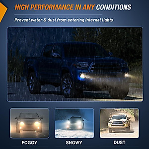 Nilight Fog Lights Assembly Compatible with 2016 2017 2018 2019 2020 2021 2022 2023 Toyota Tacoma SR SR5 Model Only Fog Light Replacement Clear Len Driver and Passenger Side, 2 Years Warranty