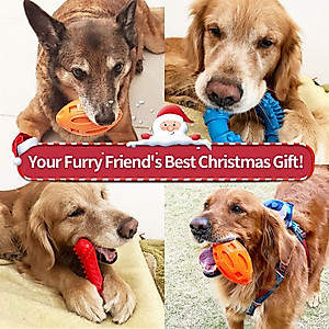 Epesiri 3-Pack Dog Chew Toys for Aggressive Chewers, Rubber Dog Toys for Large/Medium/Small Breed, Indestructible Dog Toy Durable Squeaky Puppy Chew Toys for Teeth Cleaning and Gum Massage Best Gift