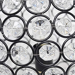 Elegant Designs LT1026-RBZ 8" Elipse Crystal Collection Metal Crystal Ball Sequin Table Desk Lamp for Accent Lighting, Décor, Living Room, Restoration Bronze