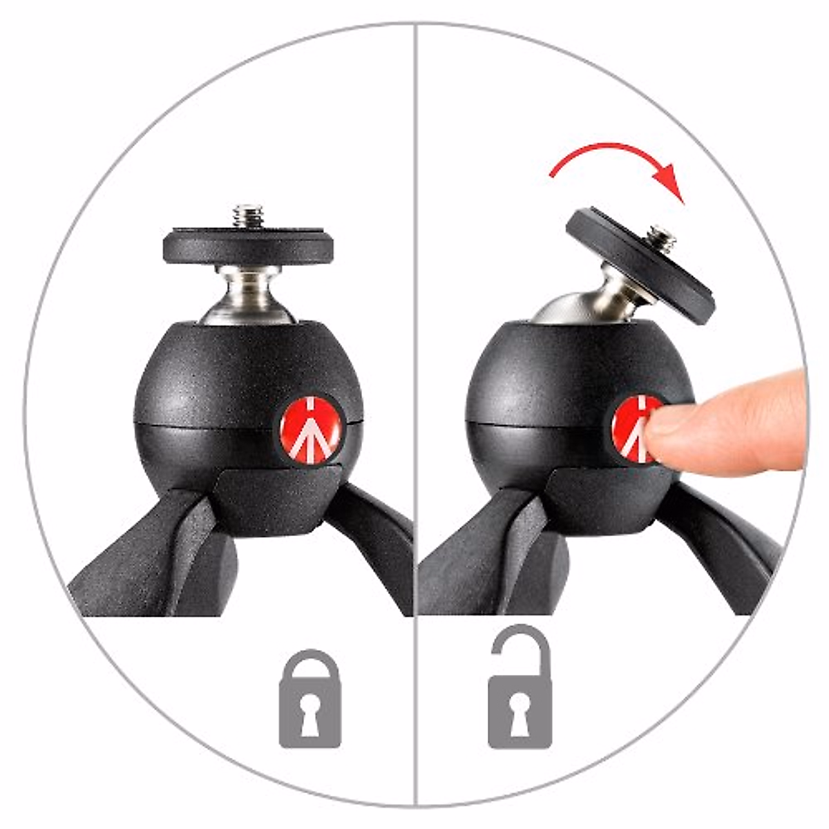 Manfrotto PIXI Mini Tripod, Black (MTPIXI-B)