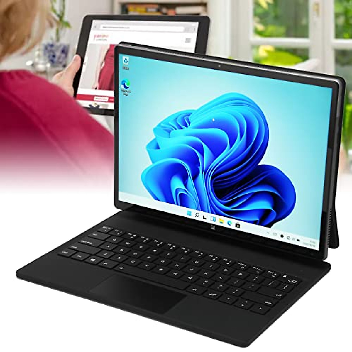 HD Tablet, Gaming Tablet 2K IPS Display 13 Inch Touchscreen 2.0GHz CPU Dual Camera with Stylus for Travel (US Plug)