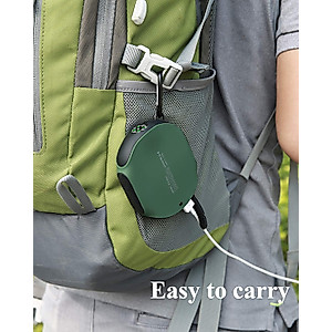 ABFOCE Waterproof Portable Charger 10000mAh Outdoor Power Bank One of The Smallest and Lightest Battery Pack LED Compass High-Speed ​​Charge Compatible for iPhone Android Samsung-Green