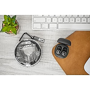Altec Lansing NanoBuds 2.0 True Wireless Earbuds with Charging Case, TWS Waterproof Bluetooth Earphones with Touch Controls for Travel, Sports, Running, Working (Cool Grey)