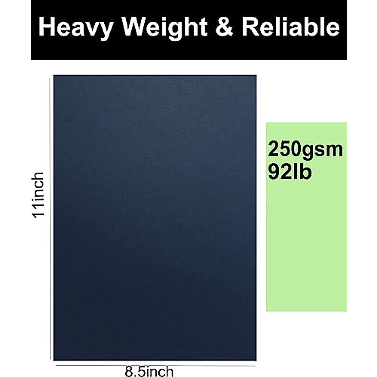 50 Sheets Navy Blue Cardstock 8.5 x 11 inch, 250gsm/92lb Blue cardstock Paper for DIY Arts and Cards Making, Heavy Brown Craft Paper for Invitations, Stationary Printing,Scrapbook Supplies