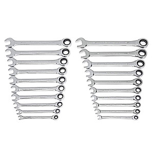 GEARWRENCH 20 Pc. Ratcheting Combination Wrench SAE/Metric - 35720A-02