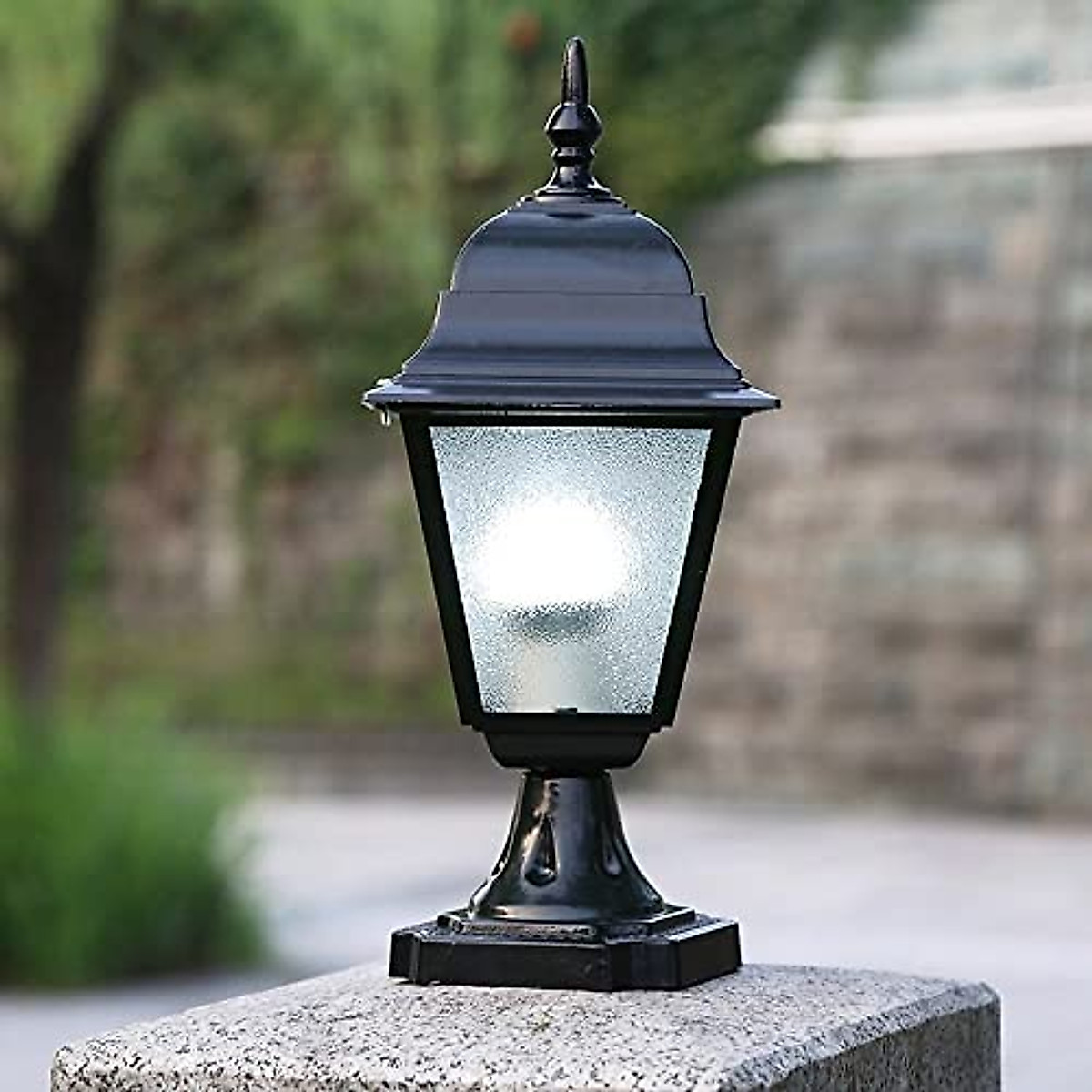 MODEBHD Continental Outdoor Table Lamp Column Lamp Tradition Victoria Antique Garden Lawn Floor Lamp Patio Villa Street Post Light Waterproof Outdoor Glass Light E27 Decoration Bollard Lamps