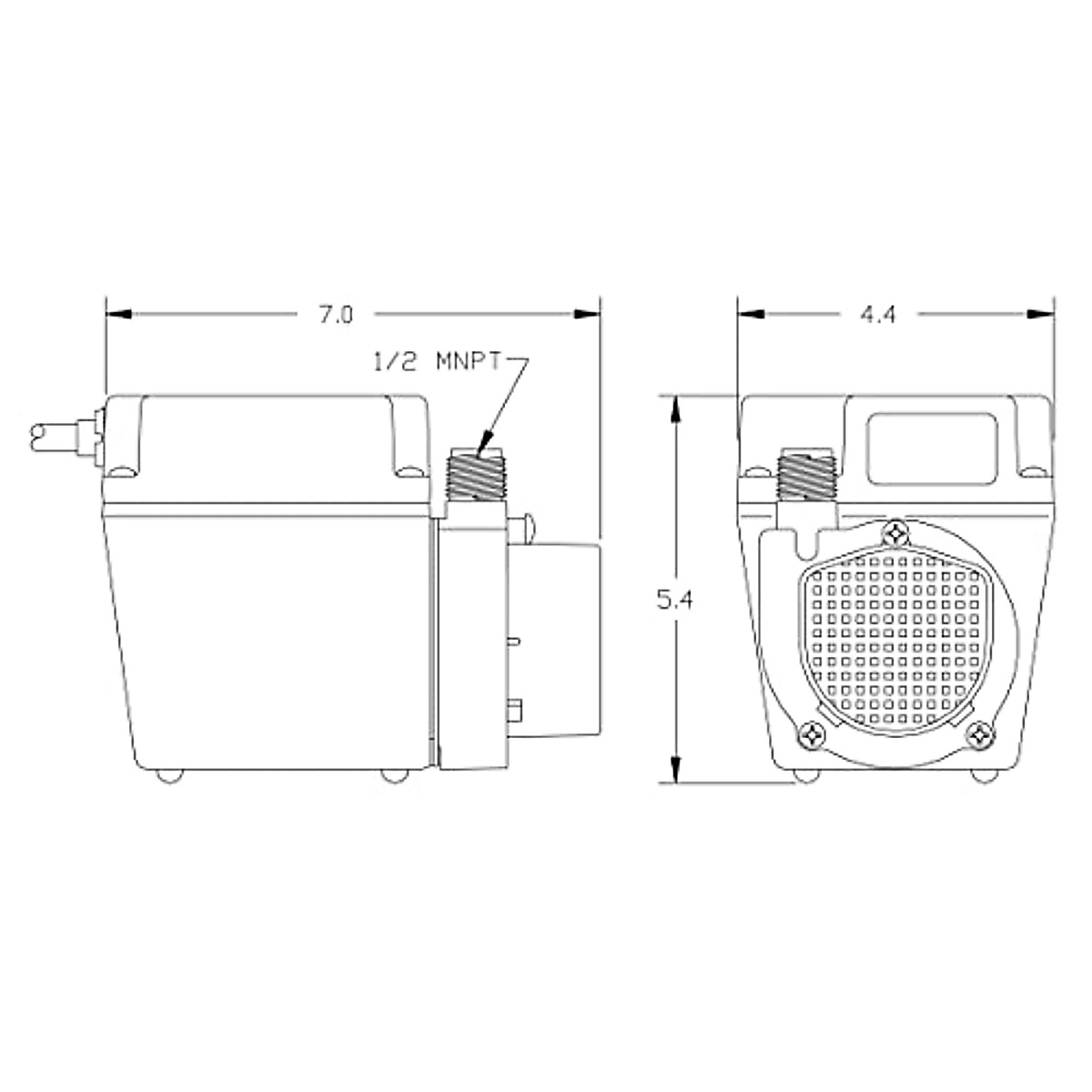 Little Giant 3E-12N, 115-Volt, 1/15 HP 500 GPH Oil-filled Direct Drive In-Line or Submersible Pump with 6-ft. Cord, Blue, 503103