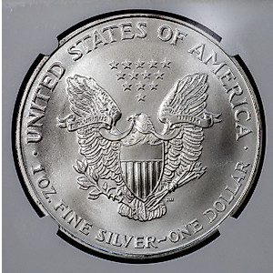 1995 American Silver Eagle 1 Troy Ounce .999 Fine Silver Dollar $1 MS-69 NGC