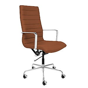 Laura Davidson Furniture SOHO II Tall Back Ribbed Management Chair (Brown)